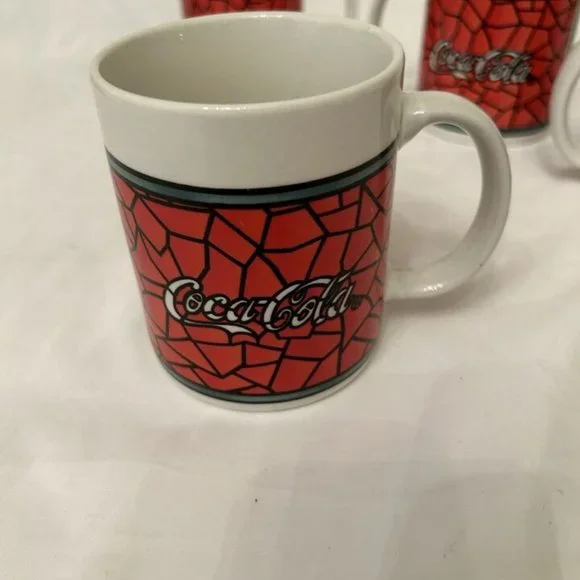 Coca Cola | Kitchen | Set Of 4 Coca Cola Brand Dinnerware Mugs Cups 998 ...